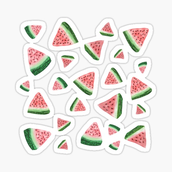 "watermelons! - pattern transparent" Sticker by swerth1217 | Redbubble