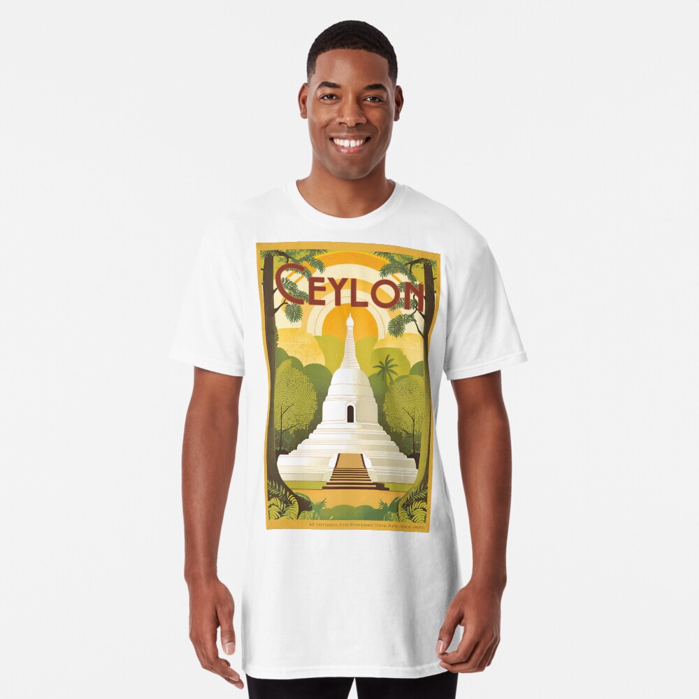 "Vintage Travel Art Print – Ancient White Buddhist Stupa, Ceylon ...