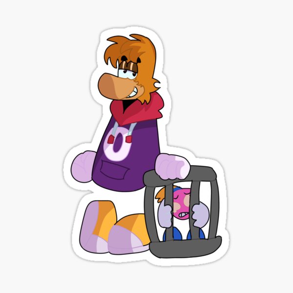 "Rayman and electoon " Sticker for Sale by Qwiksworkshop | Redbubble