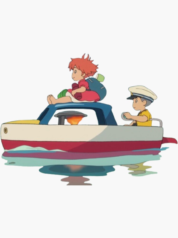 "ponyo boat" Sticker for Sale by B3arly | Redbubble