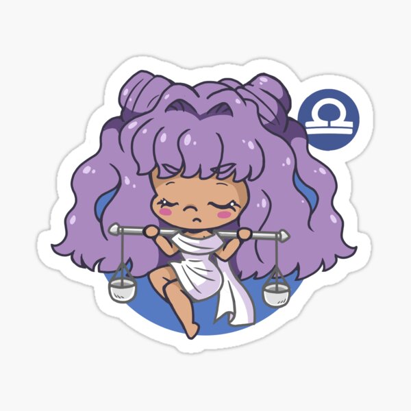 "Libra - The Chibi Zodiac" Sticker for Sale by YamPuff | Redbubble