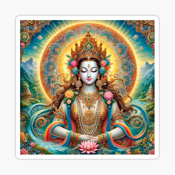 "Green Tara: The Protector and Liberator in Buddhist Art" Sticker for ...
