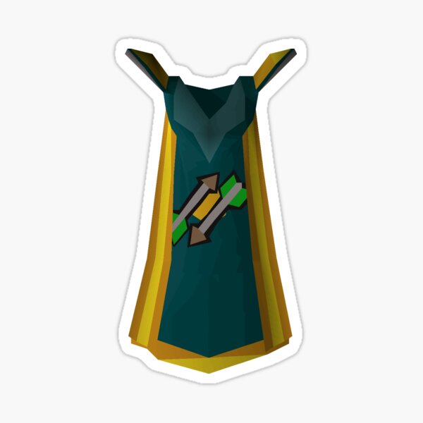 "Fletching Cape Of Accomplishment(t)" Sticker for Sale by ...