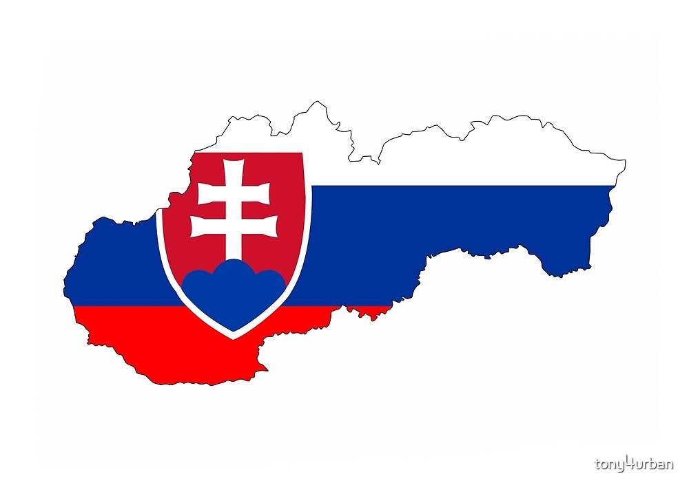 "slovakia flag map" by tony4urban | Redbubble