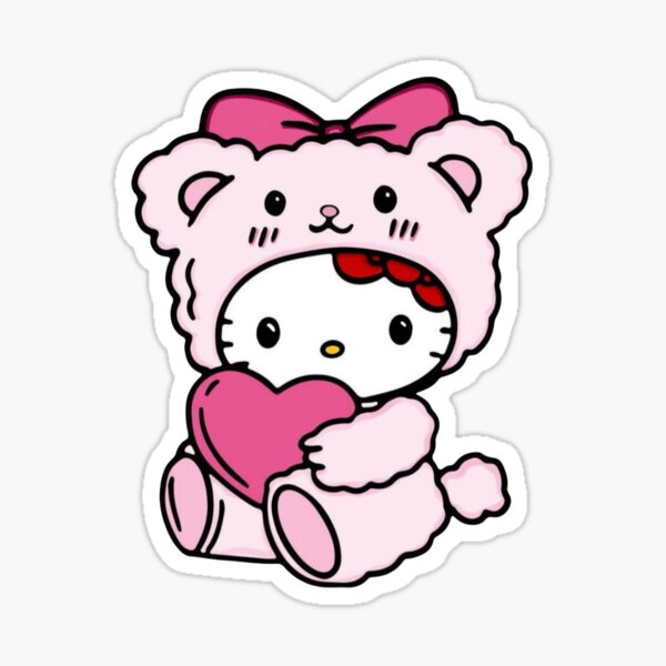 "Hello Kitty Cute" Sticker by RIXVLC | Redbubble