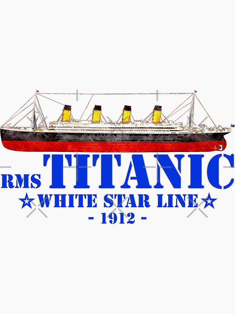"RMS Titanic Illustration - White Star Line 1912" Sticker for Sale by ...