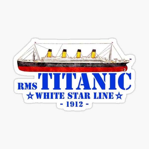 "RMS Titanic Illustration - White Star Line 1912" Sticker for Sale by ...