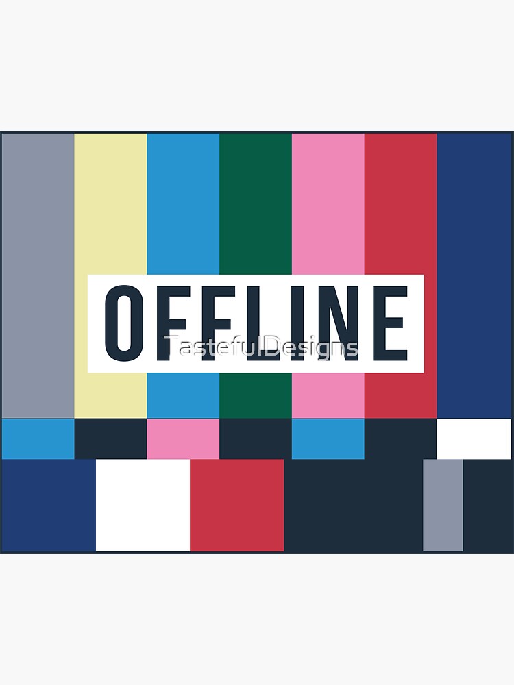"OFFLINE Tv Bars Illustration" Sticker by TastefulDesigns | Redbubble