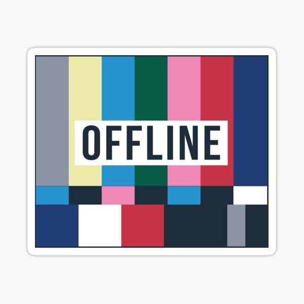 "OFFLINE Tv Bars Illustration" Sticker by TastefulDesigns | Redbubble
