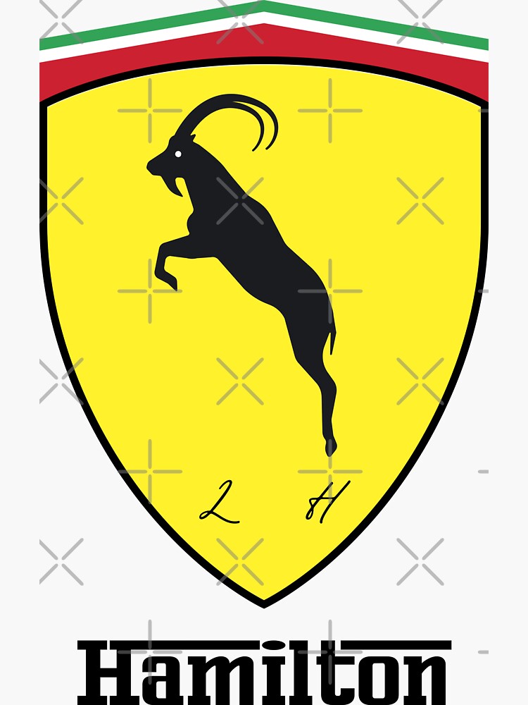 "Hamilton FERRARI GOAT" Sticker for Sale by Pink Polar F1 | Redbubble