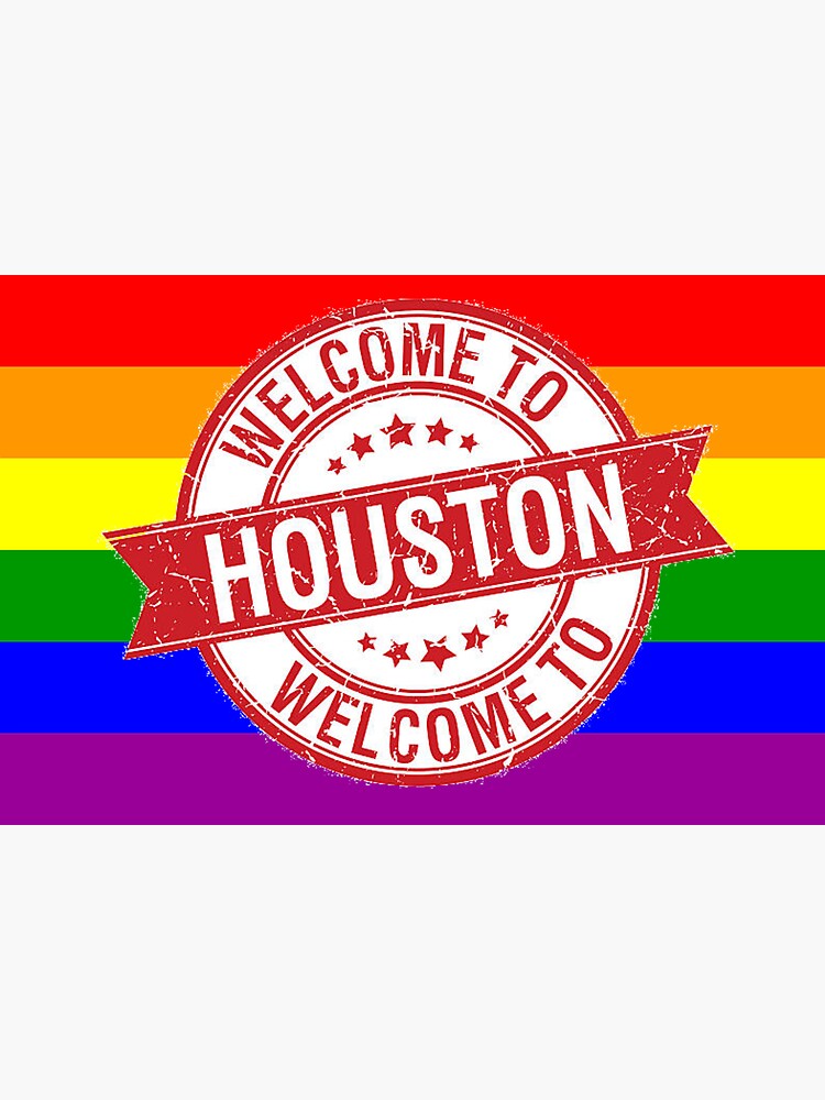 "Houston Gay Pride - Houston LGBT - Texas Rainbow Flag Shirt" Sticker ...