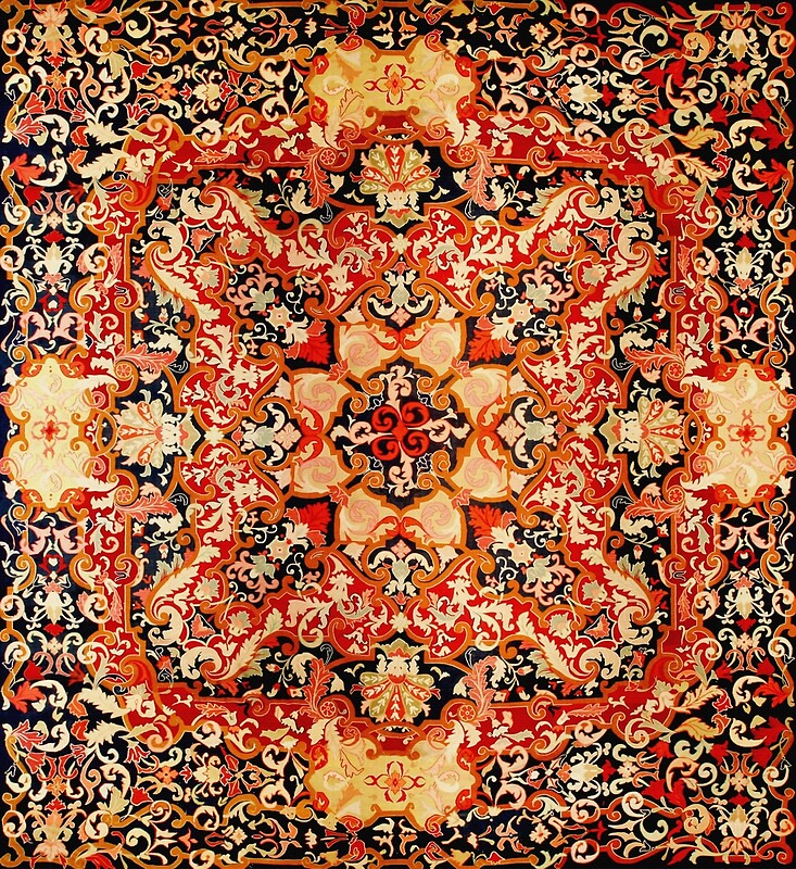"Antique French Aubusson Rug" by Vicky Brago-Mitchell® | Redbubble