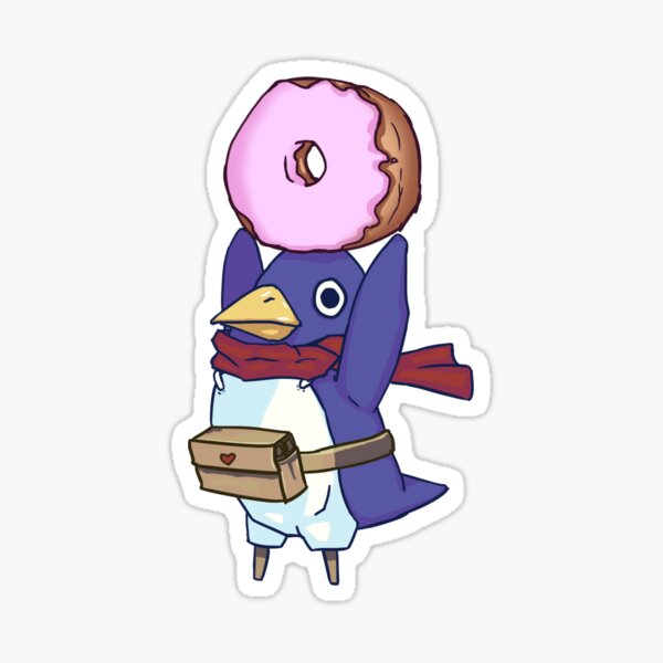 "Prinny found a Doughnut!" Sticker for Sale by Dillydeer | Redbubble