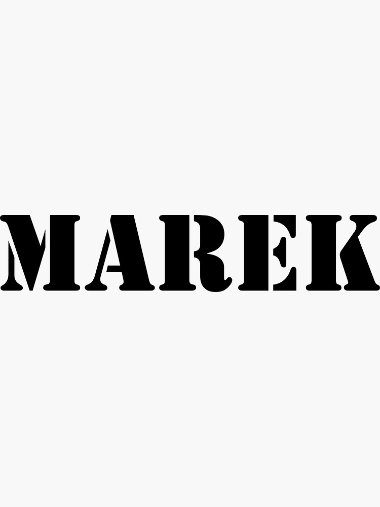 "Marek first name name male name" Sticker by Kampfkeiler | Redbubble