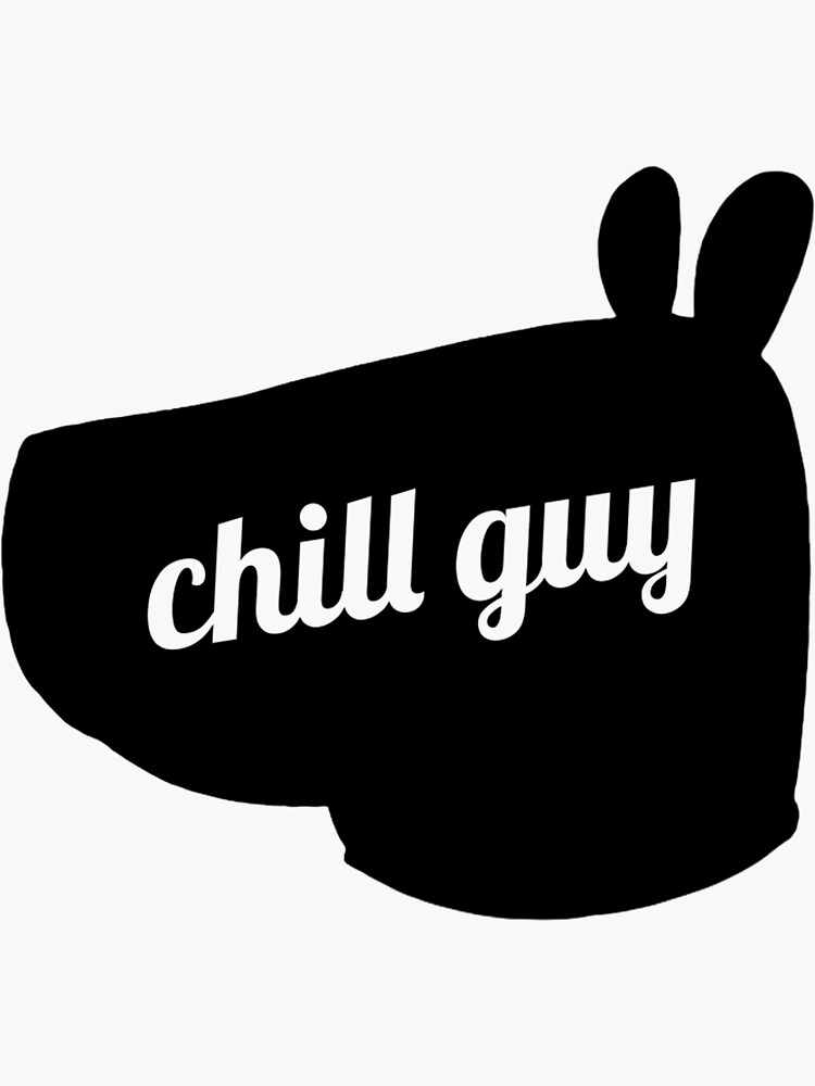 "Chill Guy Meme Dog Head in Black&White ver1" Sticker for Sale by Klao ...