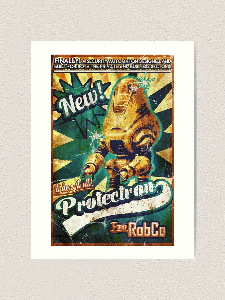 "Protectron Ad" Art Print for Sale by jenkem69 | Redbubble