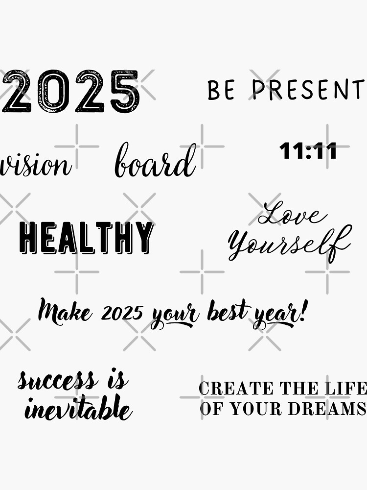 "Vision Board 2025 Sticker Pack" Sticker for Sale by MarssyMT | Redbubble