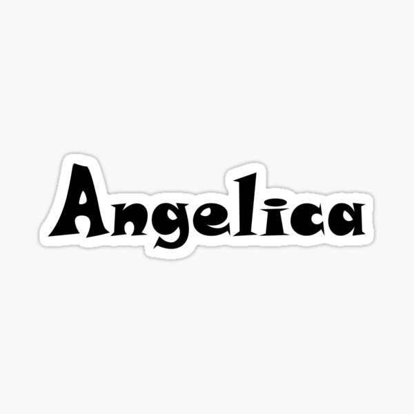 "Angelica Name Design - Cute Font, Minimalist, with Black Lettering ...