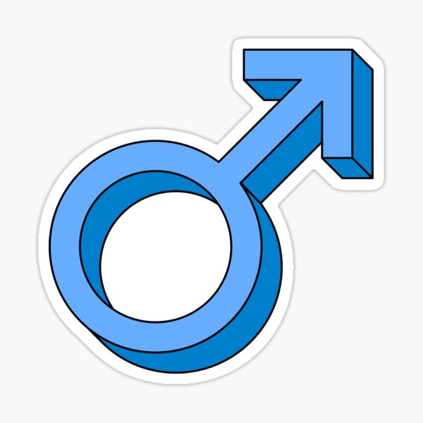 "blue male symbol" Sticker for Sale by mazer123 | Redbubble