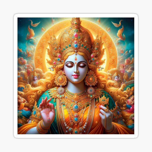 "Bhuvaneshwari: Cosmic Power of the Hreem Mantra in Golden Glory ...