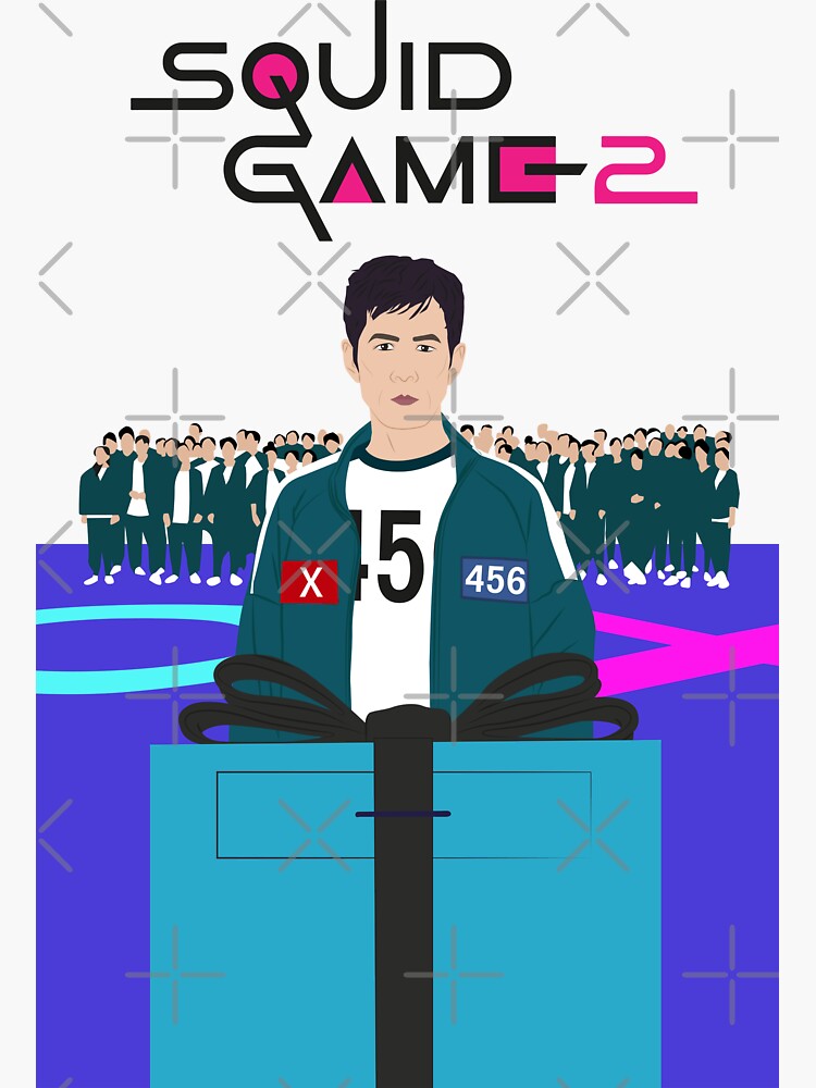 "Seong Gi Hun Squid Game 2 Black Netlfix " Sticker for Sale by ...