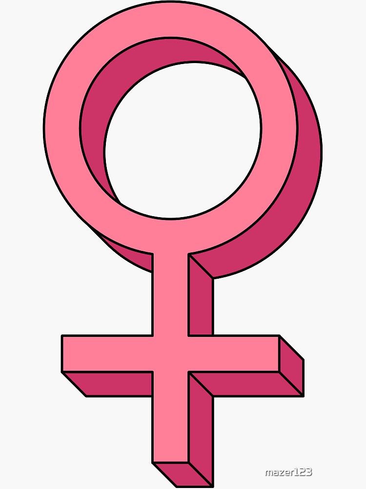 "pink female sign" Sticker for Sale by mazer123 | Redbubble