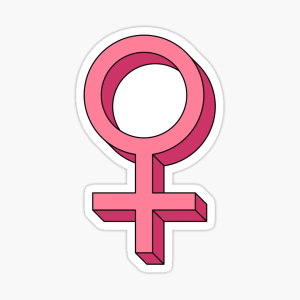 "pink female sign" Sticker for Sale by mazer123 | Redbubble