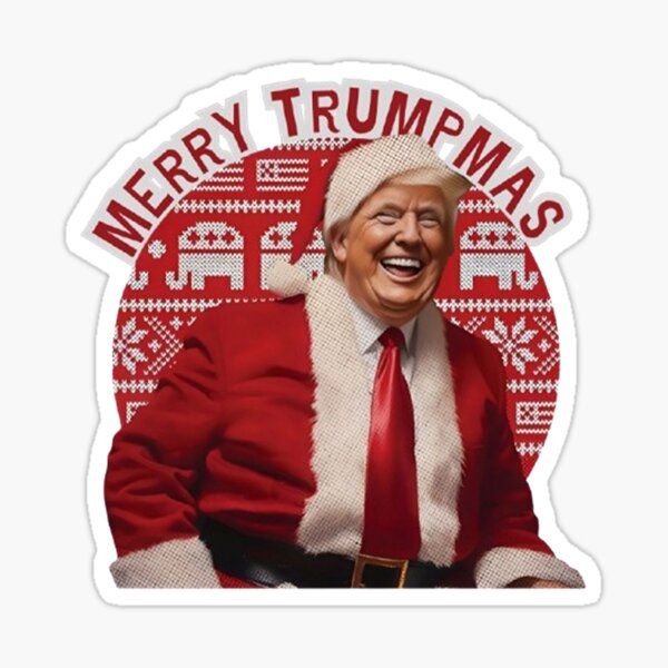 "Merry Trumpmas - Funny Donald Trump Meme" Sticker for Sale by Vicky021 ...