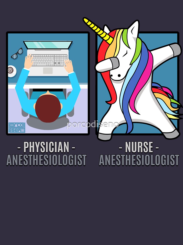 "Nurse Anesthesiologist CRNA Anesthesia Unicorn Dab" T-shirt for Sale ...