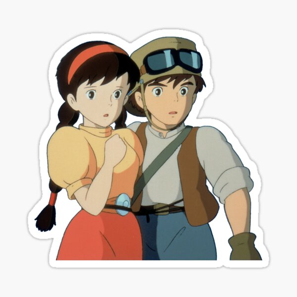 "sheeta and pazu " Sticker for Sale by B3arly | Redbubble