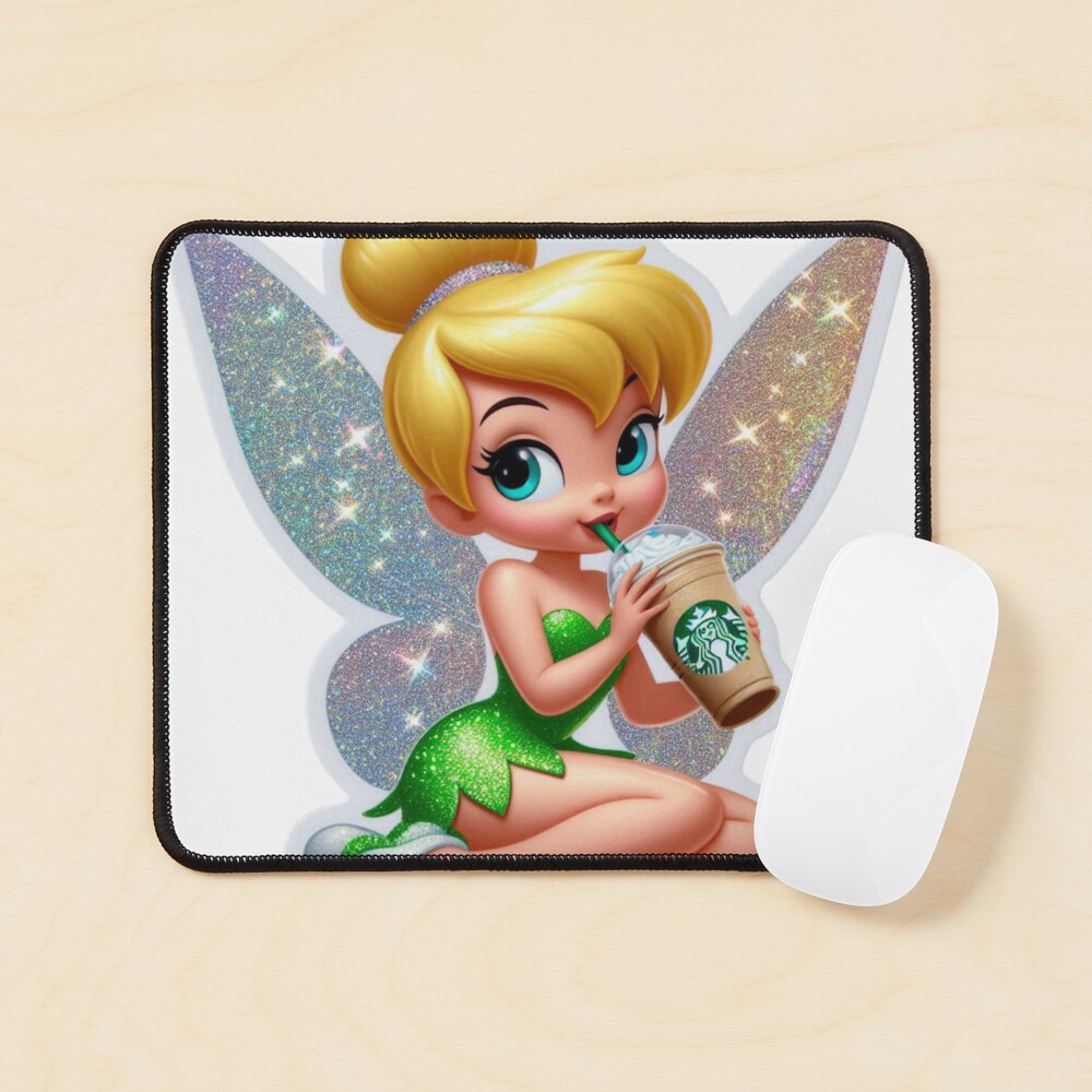 " Tinkerbell's with Starbucks Sparkle & Holographic Art Print " Sticker ...