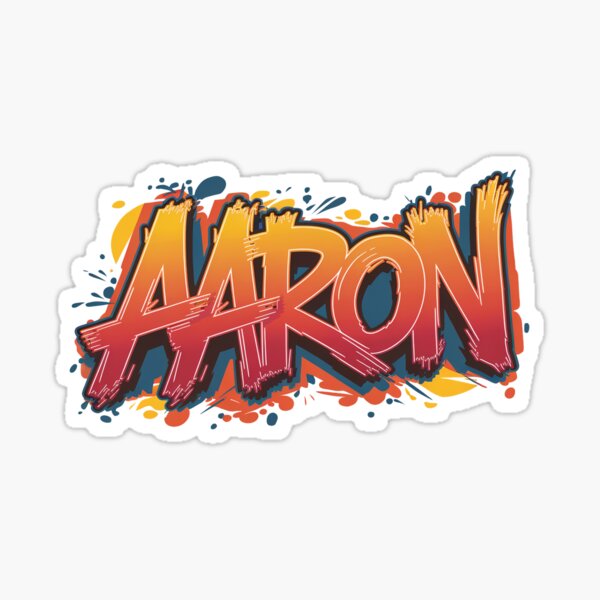 "Aaron" Sticker by Pleindedesigns | Redbubble
