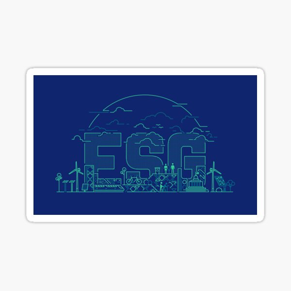 "ESG environmental social and governance ecology system" Sticker for ...