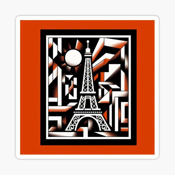 "Rebel Paris: Geometric Parisian Elegance - Eiffel Tower Art Print ...
