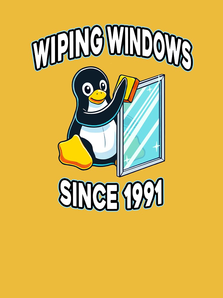"Tux Wiping Windows - Linux vs Windows Tech Humor Devops Sysadmin ...