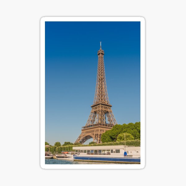 "The Eiffel tower and the Seine river" Sticker for Sale by dvoevnore ...