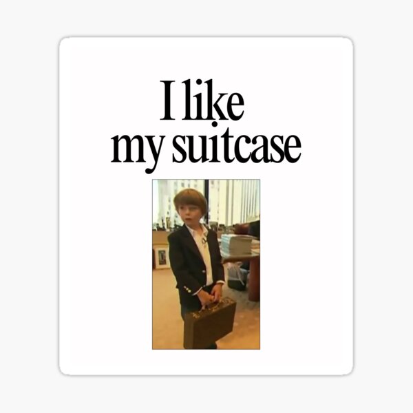 "I Like My Suitcase Barron Trump Meme" Sticker for Sale by madiwestdal ...