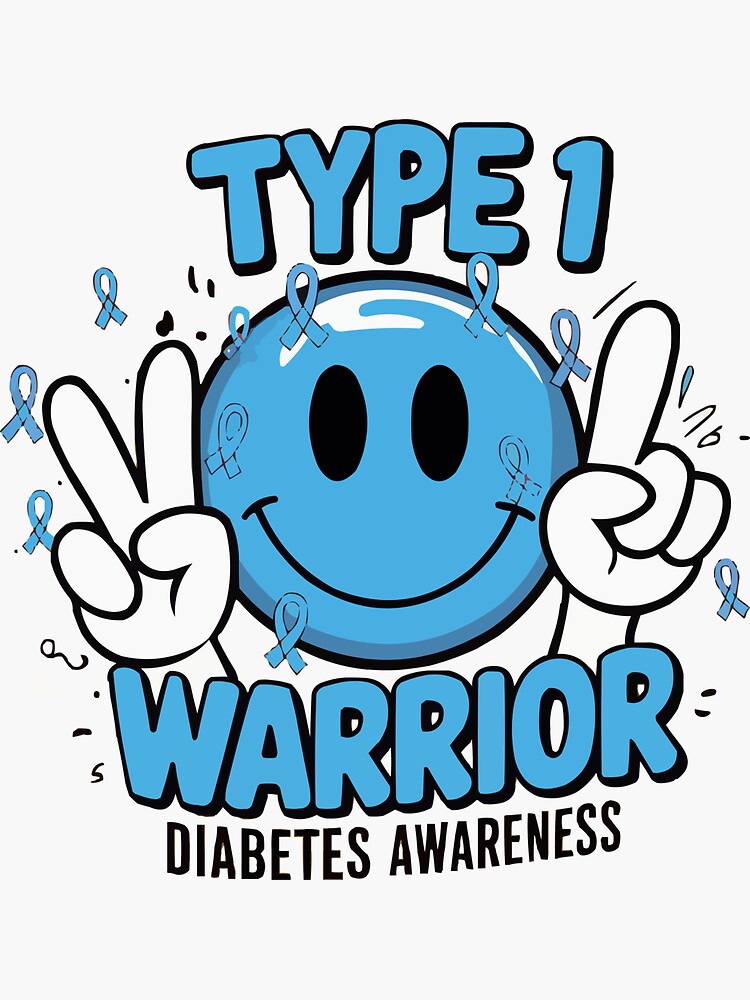 "t1d Diabetes Awareness " Sticker for Sale by blackkramla | Redbubble