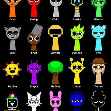 "All my Sprunki game toys" Sticker for Sale by Elkin | Redbubble