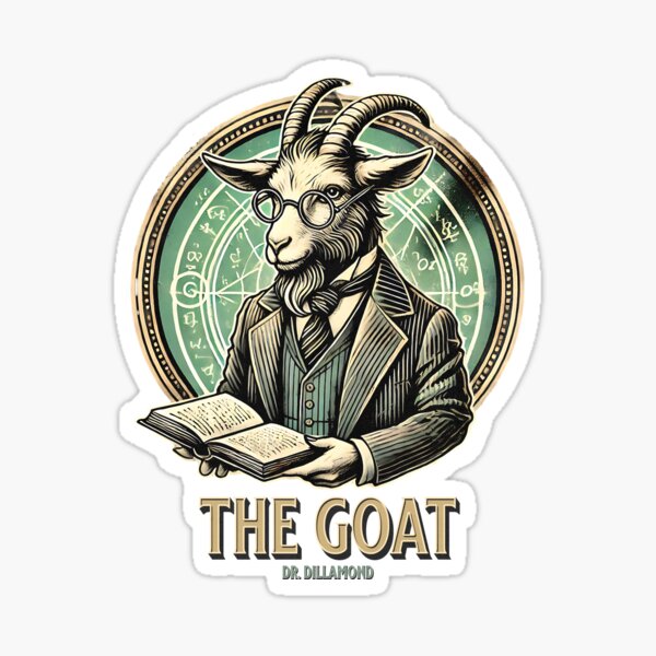 "Dr. Dillamond - Wicked GOAT Illustration with Broadway Pun" Sticker ...