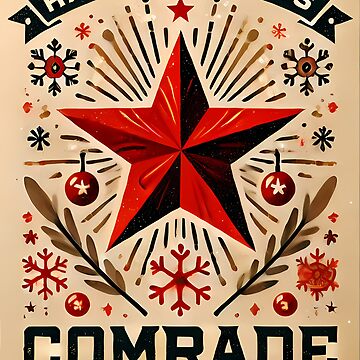 "Happy Holidays, Comrade - Festive Retro Card" Sticker for Sale by ...