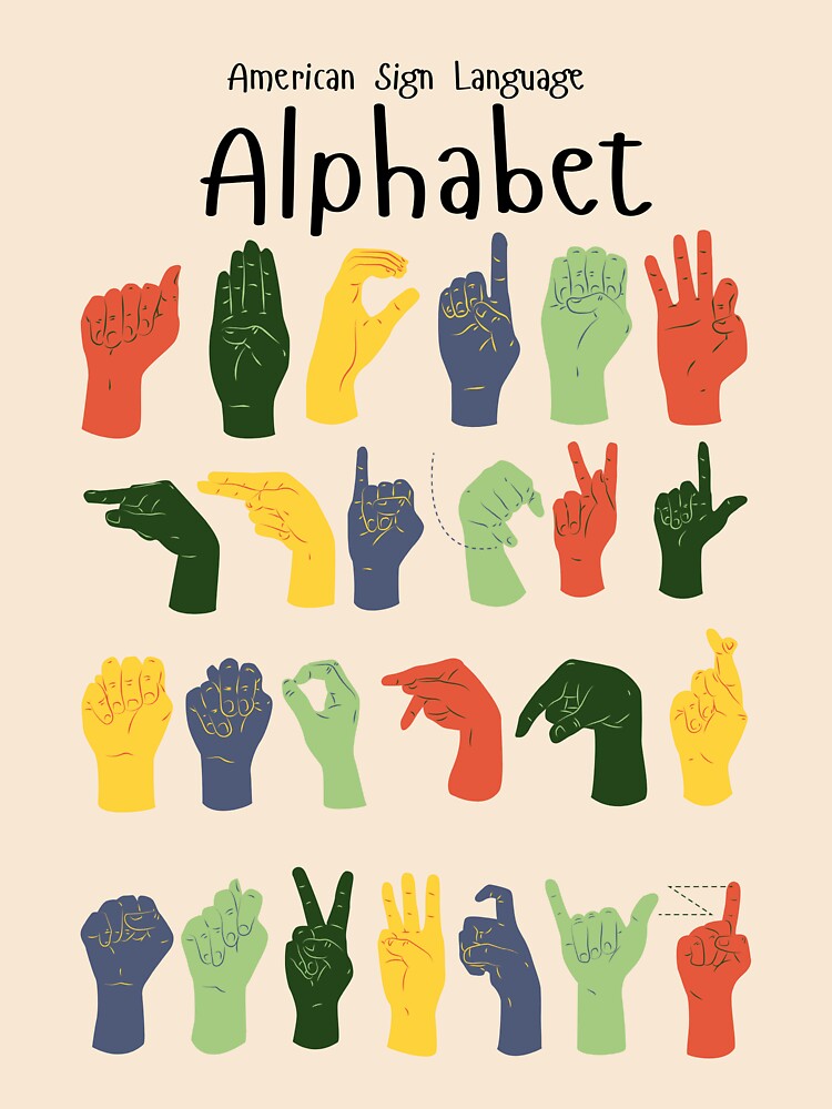 "American Sign Language Alphabet" Sticker for Sale by Bel-Atizay | Redbubble