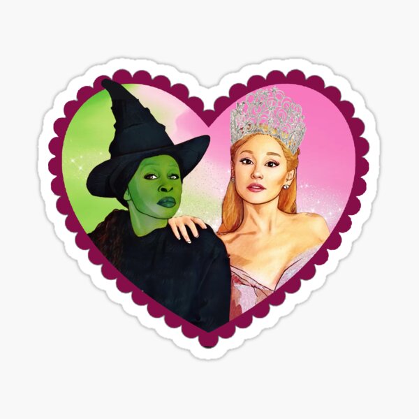 "Wicked Movie Glinda and Elphaba" Sticker for Sale by baranskini ...
