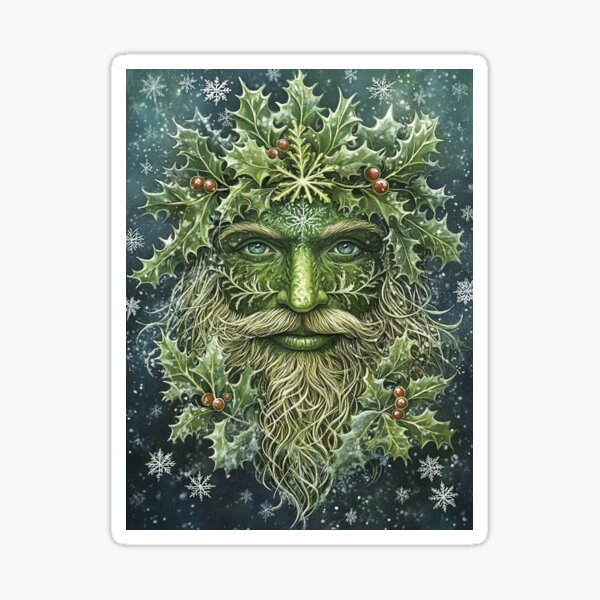 "Yuletide Blessings from the Green Man" Sticker for Sale by ...