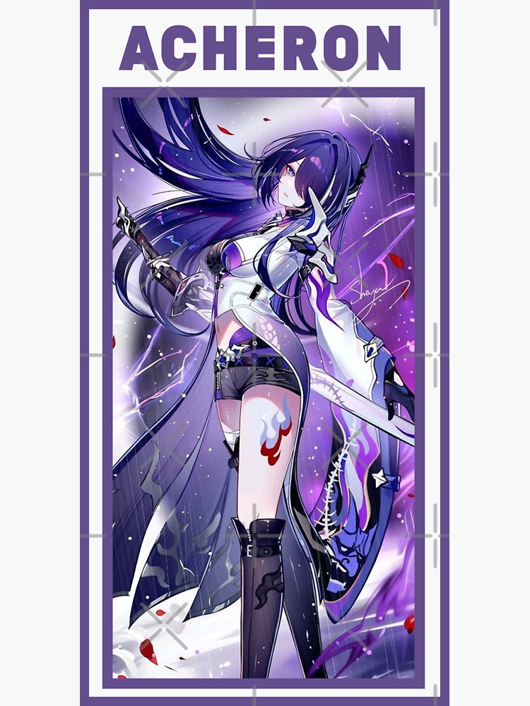 "Acheron - Honkai Star Rail " Sticker for Sale by Lisabardot | Redbubble