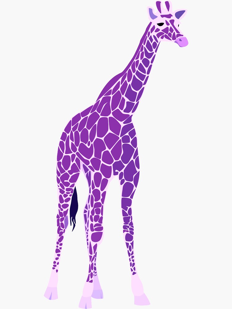 "Purple Giraffe" Sticker for Sale by miniverdesigns | Redbubble