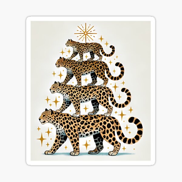 "Amur Leopard Holiday Tribute - Protecting a Rare Beauty" Sticker for ...