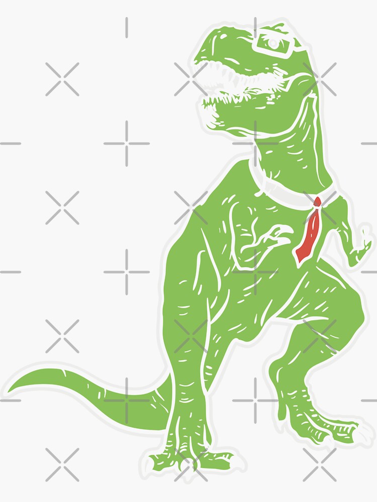 "Tyrannosaurus Nerd - Dinosaur T-Rex Archeology" Sticker by anziehend ...