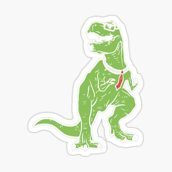 "Tyrannosaurus Nerd - Dinosaur T-Rex Archeology" Sticker by anziehend ...