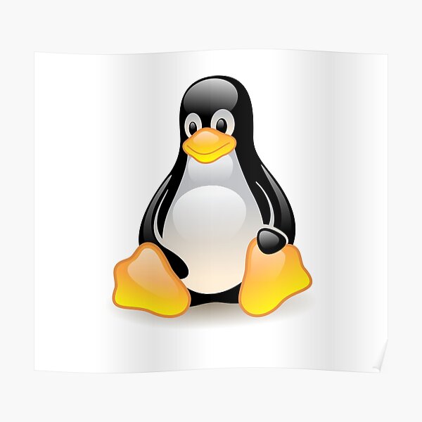 "Tux Mascot Hoodie Penguin Linux Glossy Logo" Poster for Sale by ...